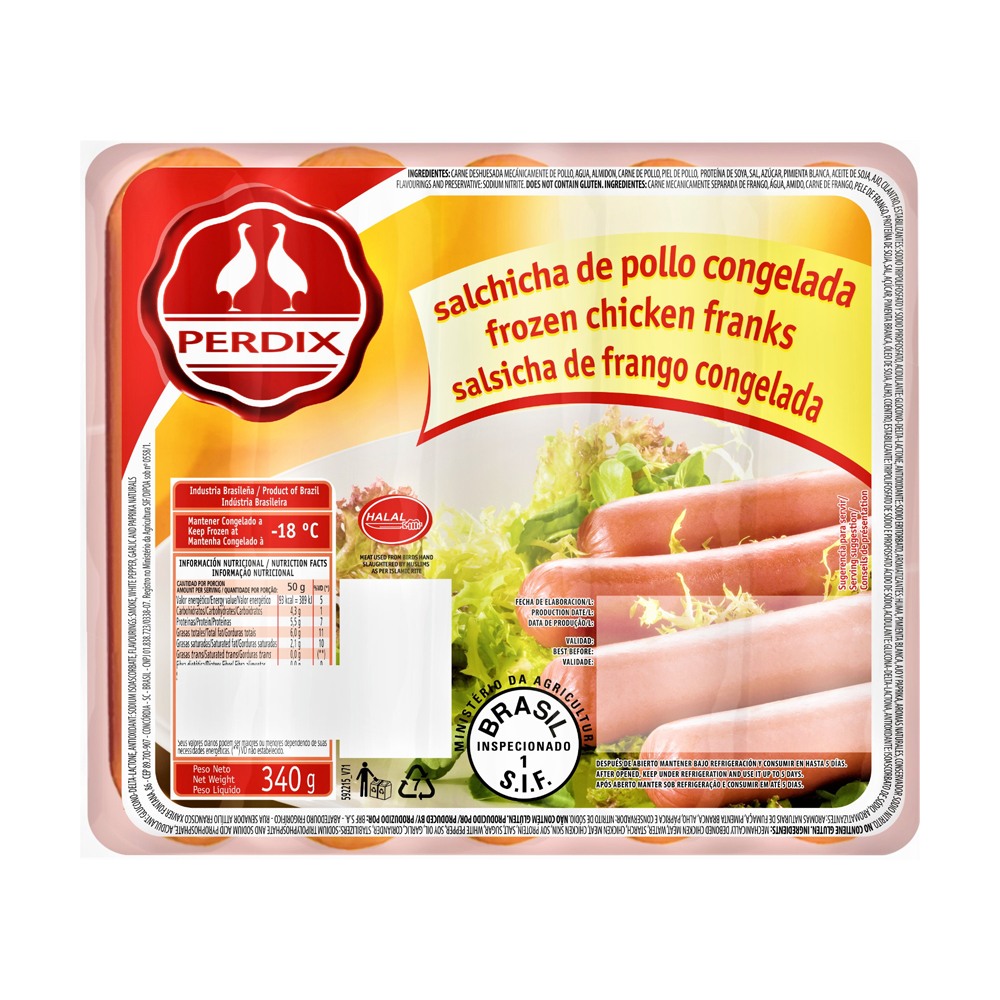 Salchicha de Pollo PERDIX (340g) | Cash & Carry ITH